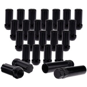 scitoo 14x2 wheel lug nut,24pcs+2keys black lug nuts with 2 socket key,m14x2.0 lug nuts close end 2" fits for 1997-2014 for ford for f150 for ford expedition lug nuts for lincoln mark spline lug nuts