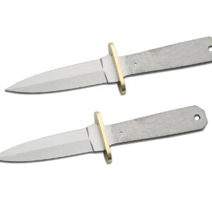 Whole Earth Supply (Set of 2) Large Boot Knife Knives Blades Blanks Hunting Blade Hunter Dagger Throwing New BL7706