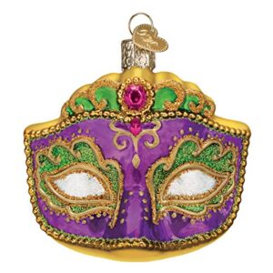 old world christmas 36241 cities, places and landmarks glass blown ornaments for christmas tree mardi gras mask, 3 x 3 x 2.5