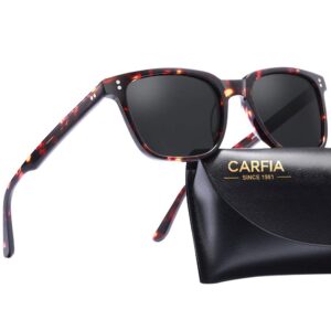 carfia acetate polarized sunglasses for women small face - antiglare uv400 protection ca5354