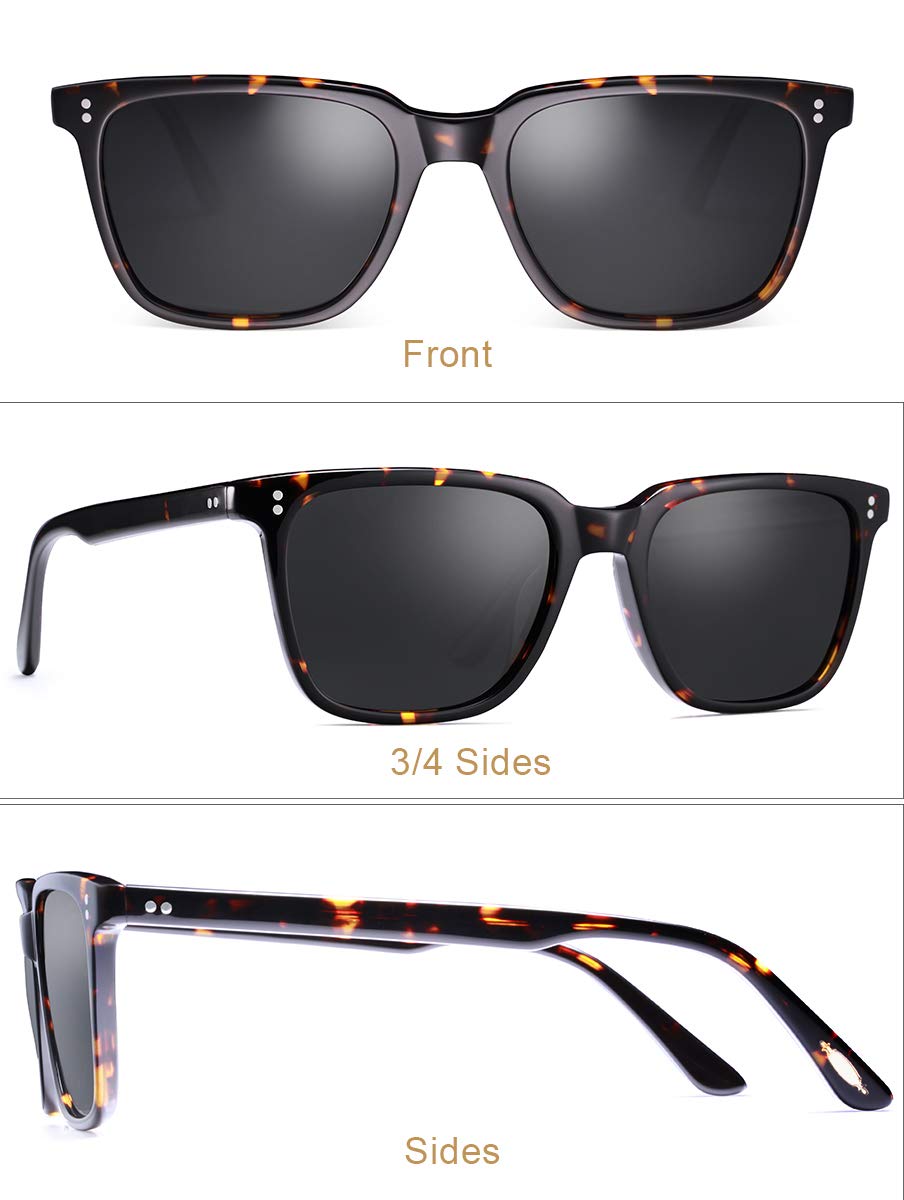 CARFIA Acetate Polarized Sunglasses for Women Small Face - AntiGlare UV400 Protection CA5354