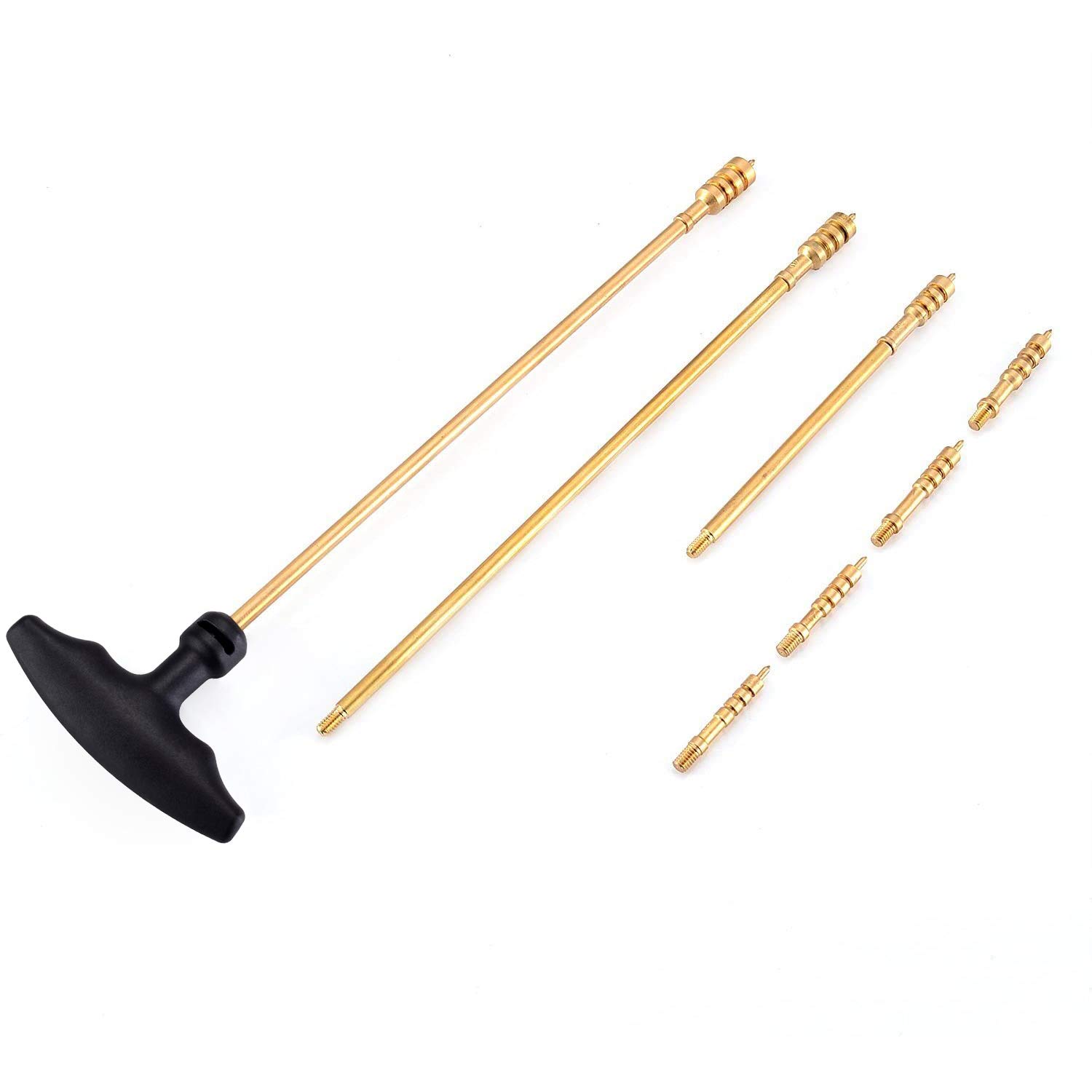 Handgun Rifle Cleaning Kit .22, 30, 243, 280, 40, 45, 357/9mm/.38 Multi-Caliber Bore Brushes Brass Jags Boosteady