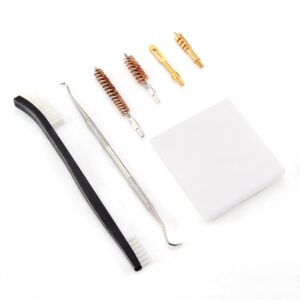 Handgun Rifle Cleaning Kit .22, 30, 243, 280, 40, 45, 357/9mm/.38 Multi-Caliber Bore Brushes Brass Jags Boosteady