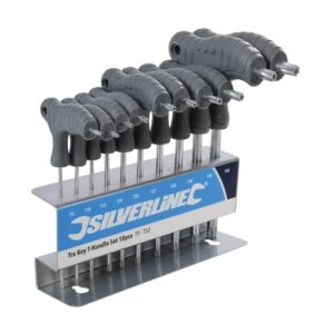 silverline tools 328015 trx t-handle key set size t9 - t50 set of 10 piece