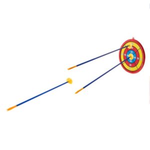 Kids Bow and Arrow Set with Target and 3 Suction Cup Arrows - Safe Plastic Toy Archery Game Kit for Boys and Girls Ages 5 and Up