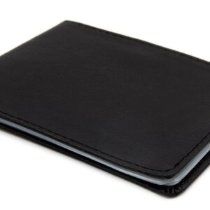 AI-DEE RFID Blocking Wallet - 6 Pages Leather Business Credit Card Holder Case/12 Credit Card Holder Slots Wallet Insert Card Sleeves - Black