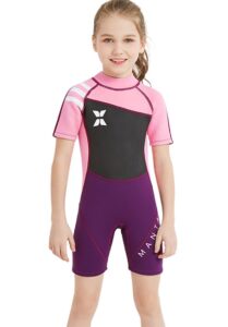 neoprene swimsuit girls boys 2.5mm thickness premium short or long back zipper one piece thermal uv protection youth swim wetsuit