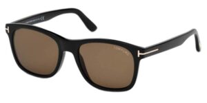 tom ford ft0595 01j shiny black eric square sunglasses lens category 3 size 55m