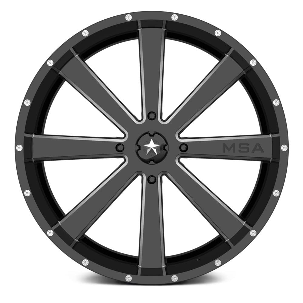 MSA Offroad Wheels MA34 20X7 4X156 G-BLK MILL 00MM - M34-020756M