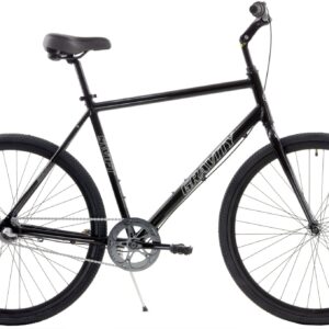 Gravity Swift 3 Shimano Nexus 3 Speed Internal Hybrid Coaster Brake Bike Simple (Jet Black, 22" Mens fits Most Riders 6' 2' to 6' 5"+)