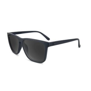 knockaround fast lanes polarized sunglasses for men & women - impact resistant lenses & full uv400 protection, all black frames on black lenses