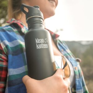 Klean Kanteen Classic Stainless Steel Single Wall Non-Insulated Water Bottle with Sport Cap, 27-Ounce, Brushed Stainless