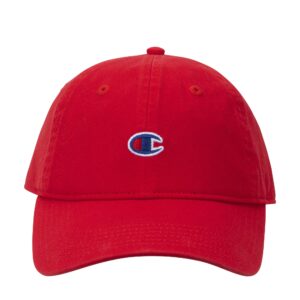 champion unisex adult ameritage dad adjustable cap headband, medium red, one size us