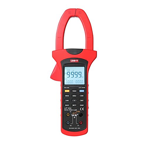 UNI-T UT233 1000A True RMS Auto Range 1 or 3 Phase Sequence Test Power Clamp Meter 10000 Count PC Software Current Voltage Frequency Power Energy