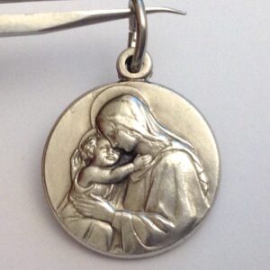 Madonna with Child Silver Medal - The Patron Saints Medals - Made in Italy