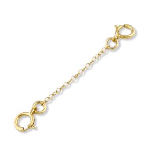 nostrand 14k gold filled 1mm bracelet safety chain 1", 2", 3" (1)