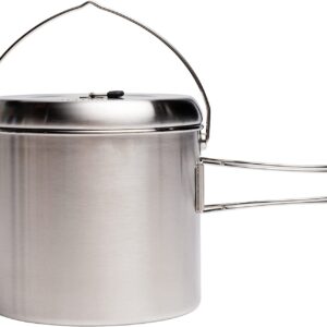 Solo Stove Pot 4000 Stainless Steel Camping Pot for Outdoor Campfire Great Cookware Equipment for Backpacking Kitchen Bushcraft Survival Gear and Cooking