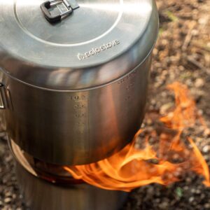 Solo Stove Pot 4000 Stainless Steel Camping Pot for Outdoor Campfire Great Cookware Equipment for Backpacking Kitchen Bushcraft Survival Gear and Cooking