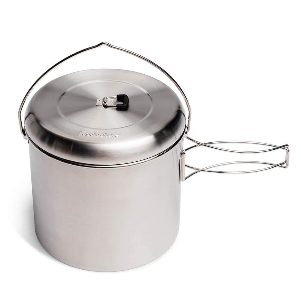 Solo Stove Pot 4000 Stainless Steel Camping Pot for Outdoor Campfire Great Cookware Equipment for Backpacking Kitchen Bushcraft Survival Gear and Cooking