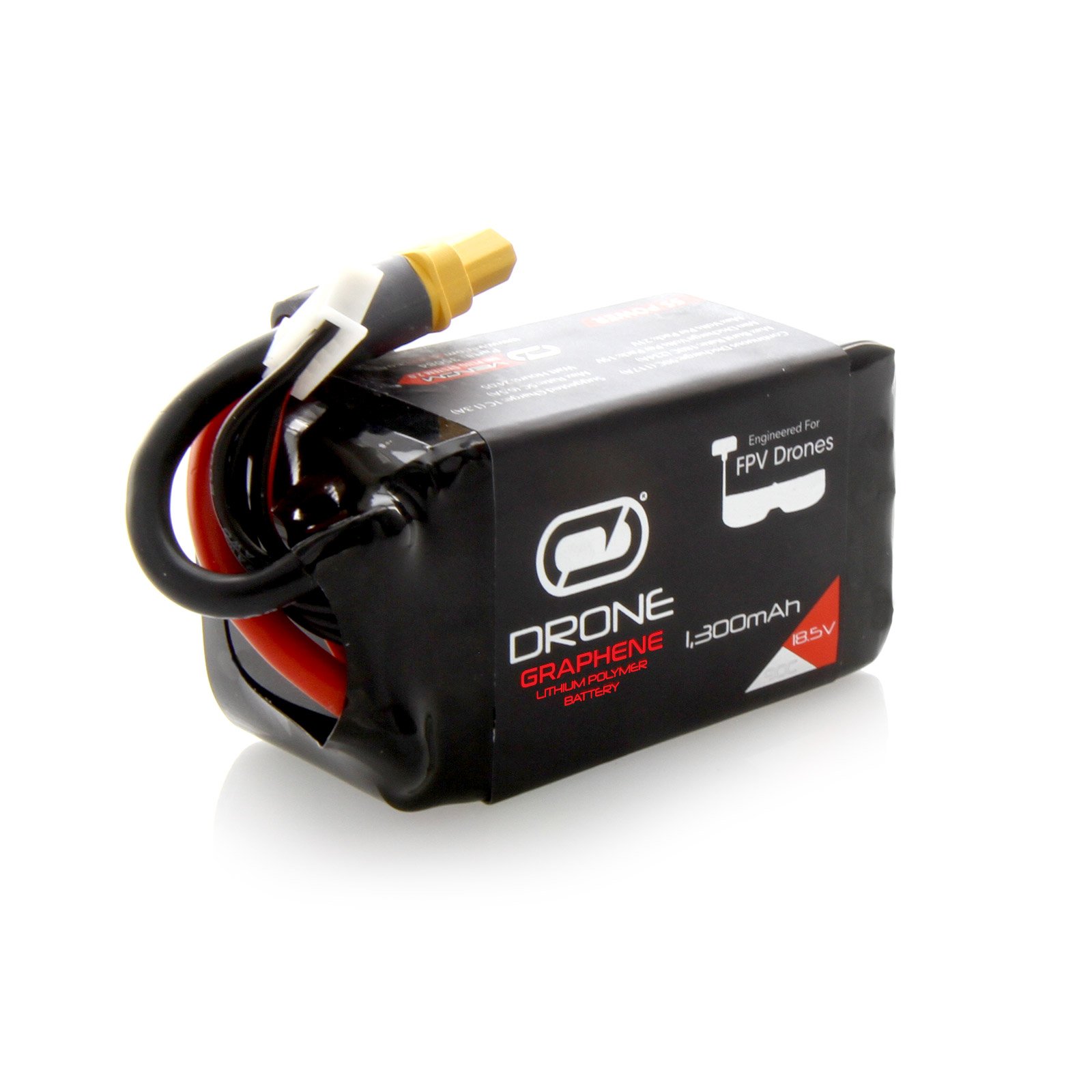 Venom Power Drive Series 90C 5S 1300mAh 18.5V Graphene LiPo Racing Battery - Universal Venom UNI 2.0 Plug - Thermal Control Pack, for RC Helicopters and Drones - Compatible with XT60, Deans & EC3 Plug