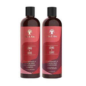 as i am long & luxe strengthening shampoo + conditioner 12oz duo