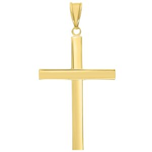 jewelry america 14k yellow gold simple religious cross pendant