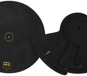 Meinl Cymbals Mute Pack for 14", 16", 18", 20" Cymbal Sizes-Quiet Drum Set Practice with Reduced Volume and Stick Attack (MCM-14161820)