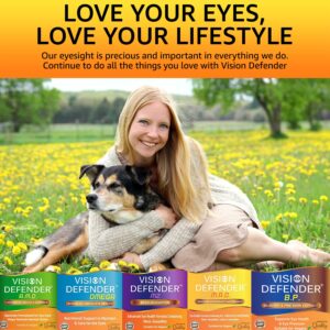 Lutein, Zeaxanthin & Meso-Zeaxanthin Eye Supplement: VISION DEFENDER MAC Vegan/Vegetarian Antioxidant Carotenoids for Eyes (90 Capsules/One-A-Day) Made in UK