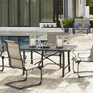 Cosco Outdoor Dining Chairs, SmartConnect, 2-Pack, Charcoal Gray with Light Gray Cushions