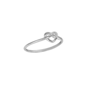 boma jewelry sterling silver dainty heart knot ring - size 5