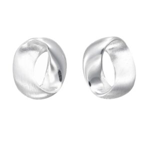 boma jewelry sterling silver mobius strip twisting modern stud earrings