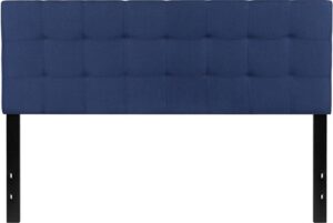 flash furniture bedford tufted upholstered queen size headboard in navy fabric