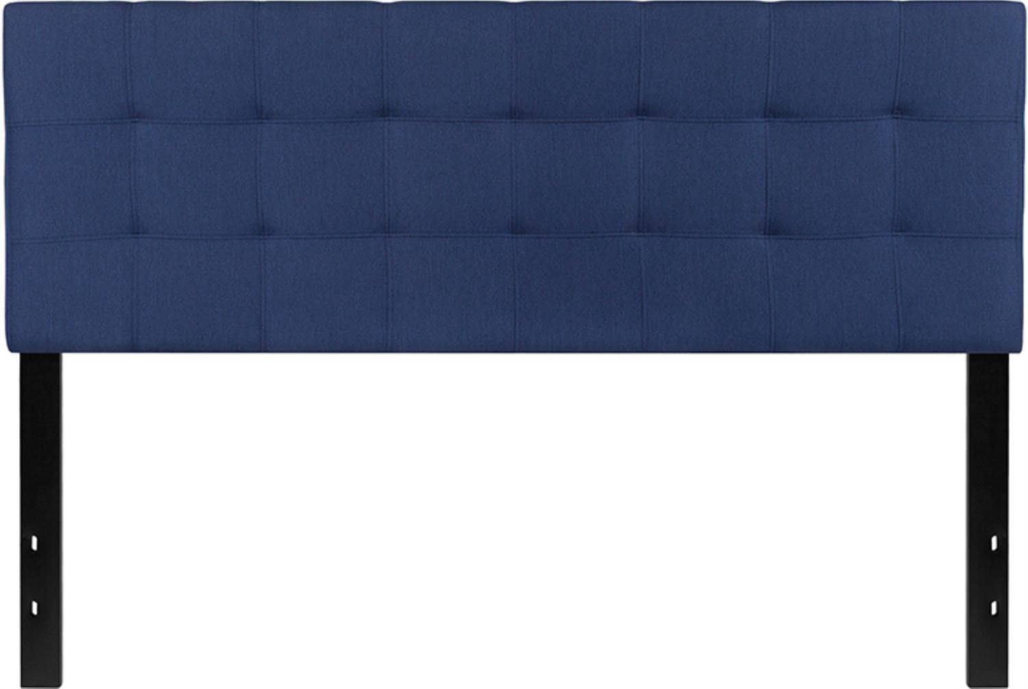 Flash Furniture Bedford Tufted Upholstered Queen Size Headboard in Navy Fabric