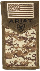 ariat unisex-adult's patriot digital camo rodeo wallet, brown