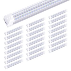 led cooler light 6ft,v shape integrated led fixtures 56w,5600lm, ac85-277v, smd2835 clear cover, cool white 6000k. led shop light 25 pack