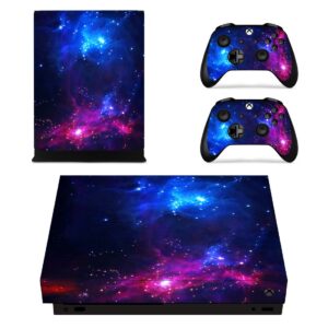 vanknight xbox one x console controllers skin vinyl sticker wrap decals cover for xbox one console controllers galaxy space