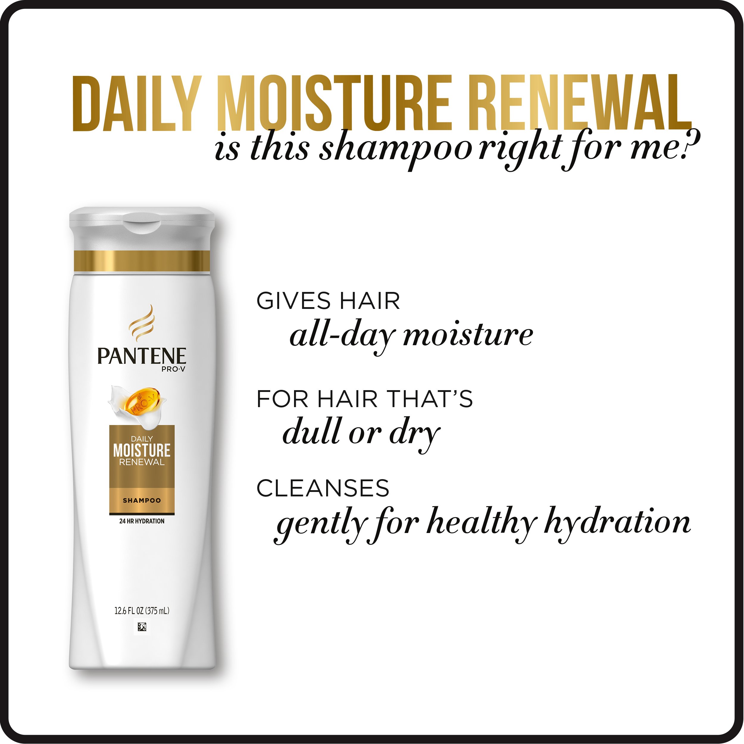 Pantene Pro-V Daily Moisture Renewal Shampoo, 1.7 Fluid Ounce