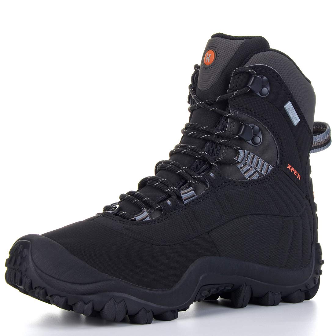 XPETI Hiking Boots Women Waterproof Lightweight Ankle Support Work Boot Black 9