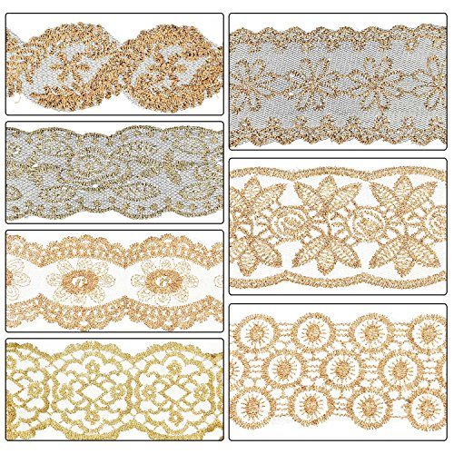 7 Pieces Lace Headbands Women Girls Stretch Headband Elegant Wide Headwrap Hair Turban Accessories