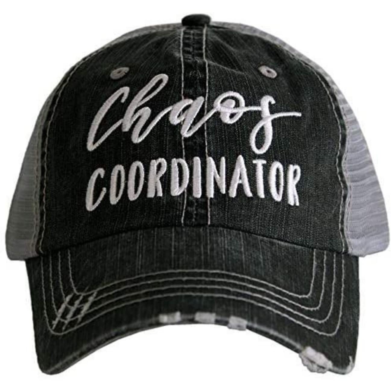 KATYDID Chaos Coordinator Baseball Cap - Trucker Hat for Women - Stylish Cute Ball Cap (Grey)