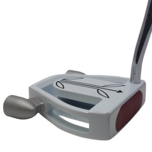 T7 Twin Engine White Mallet Golf Putter Right Handed with Alignment Line Up Hand Tool 34 Inches Short Men's Perfect for Lining up Your Putts