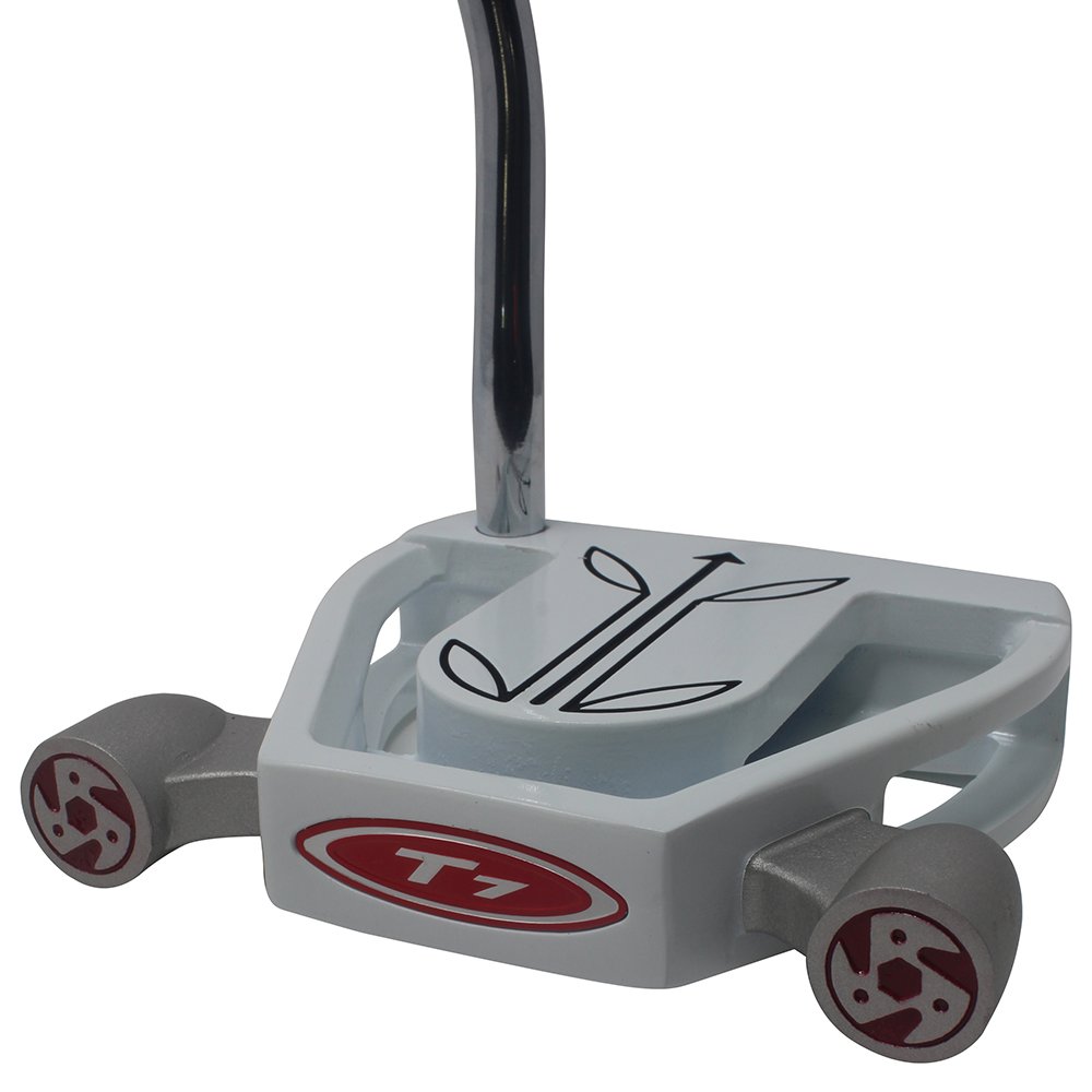 T7 Twin Engine White Mallet Golf Putter Right Handed with Alignment Line Up Hand Tool 34 Inches Short Men's Perfect for Lining up Your Putts