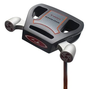 t7 twin engine black mallet golf putter right handed with alignment line up hand tool 34 inches men's standard length perfect for lining up your putts