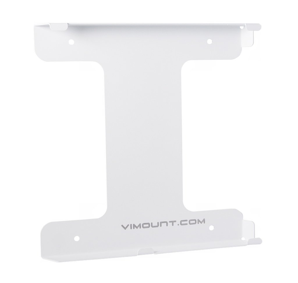 ViMount Wall Mount Metal Holder Compatible with PlayStation 4 PS4 Slim Version in White Color