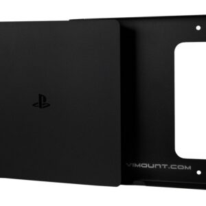 ViMount Wall Mount Metal Holder Compatible with PlayStation 4 PS4 Slim Version in White Color