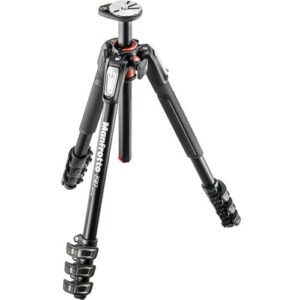 manfrotto mt190xpro4 4 section aluminum tripod legs with q90 column (black), bundled with a zaykir tripod strap non-slip with two quick-release loops (black)