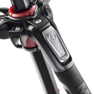 Manfrotto MT190XPRO4 4 Section Aluminum Tripod Legs with Q90 Column (Black), Bundled with A ZAYKiR Tripod Strap Non-Slip with Two Quick-Release Loops (Black)