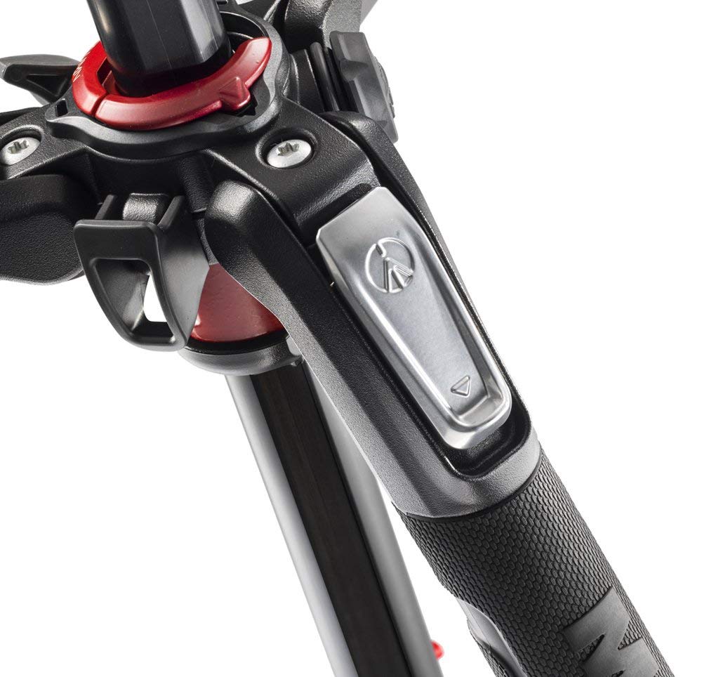 Manfrotto MT190XPRO4 4 Section Aluminum Tripod Legs with Q90 Column (Black), Bundled with A ZAYKiR Tripod Strap Non-Slip with Two Quick-Release Loops (Black)