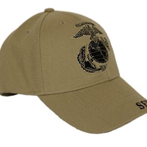 U.S Marine USMC Semper Fi Logo Eagle Embridered Cap Hat Beige