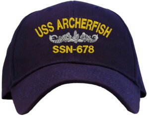 spiffy custom gifts uss archerfish ssn-678 embroidered pro sport baseball cap navy